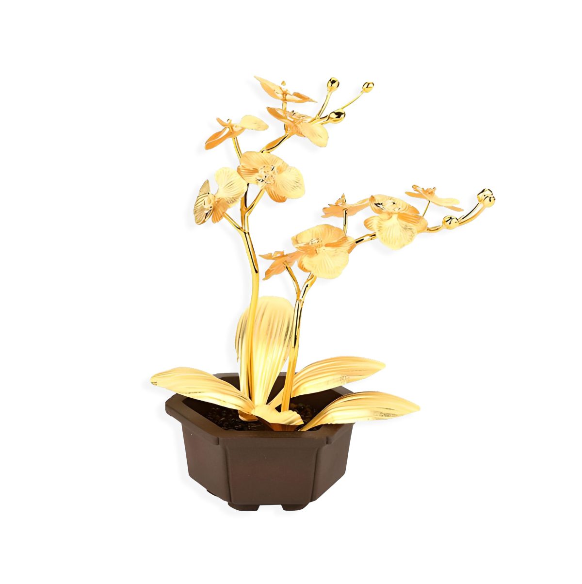 Tượng Hoa Lan Dát Vàng 24K